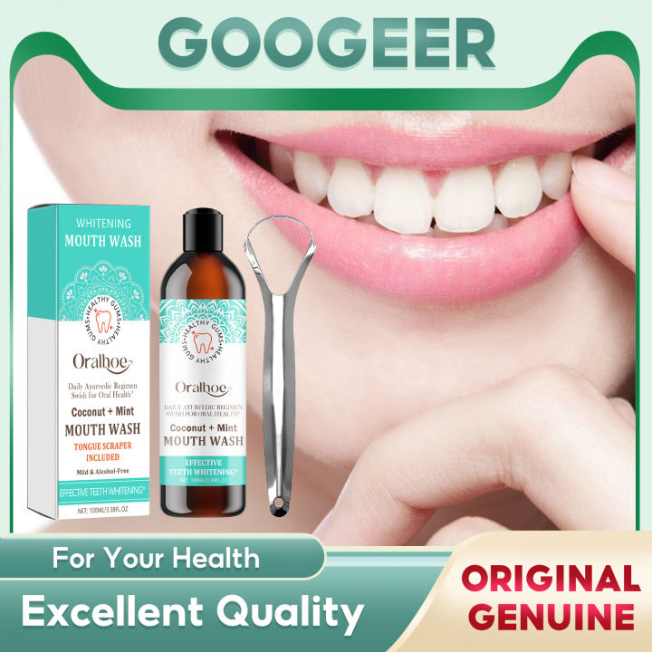 Oralhoe Coconut Mint Mouth Wash Mouthwash Teeth Whitening Fresh Oral ...