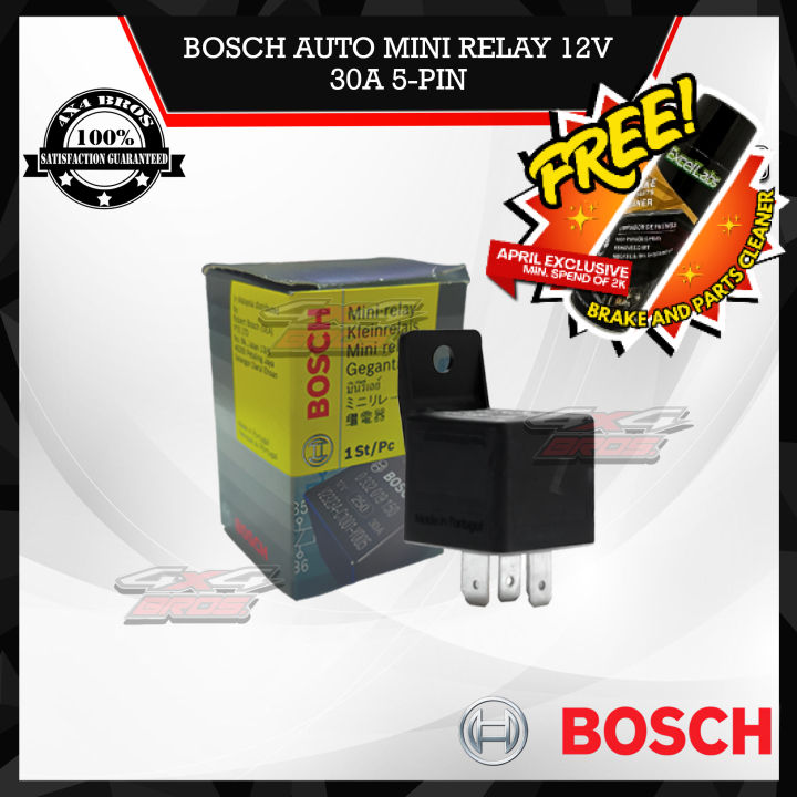Bosch Auto Mini Relay 12V 30A 5-PIN | Lazada PH