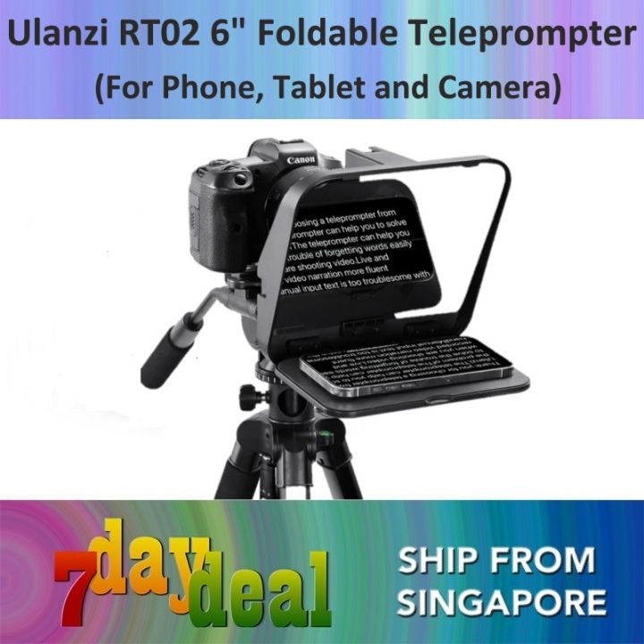 Ulanzi RT02 6" Foldable Teleprompter (For 6” Tablet's width up to 12cm ...
