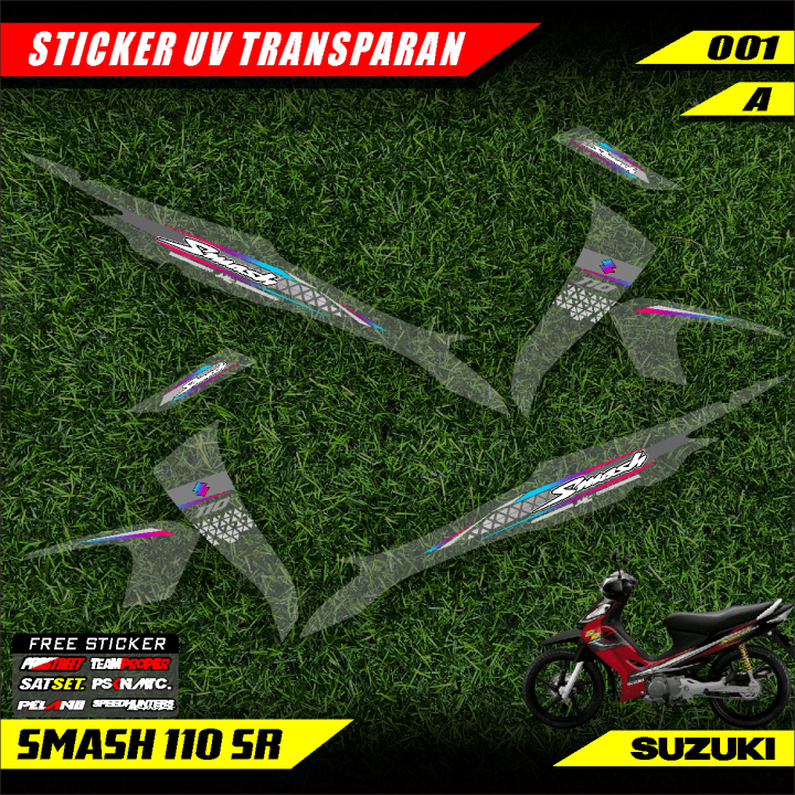 STRIPING TRANSPARAN SUZUKI SMASH 110 SR VARIASI LIST MOTOR DESAIN ...