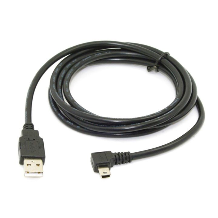 1.8m Mini USB B Type 5pin Male 90 Degree Left Angled to USB 2.0 Male ...