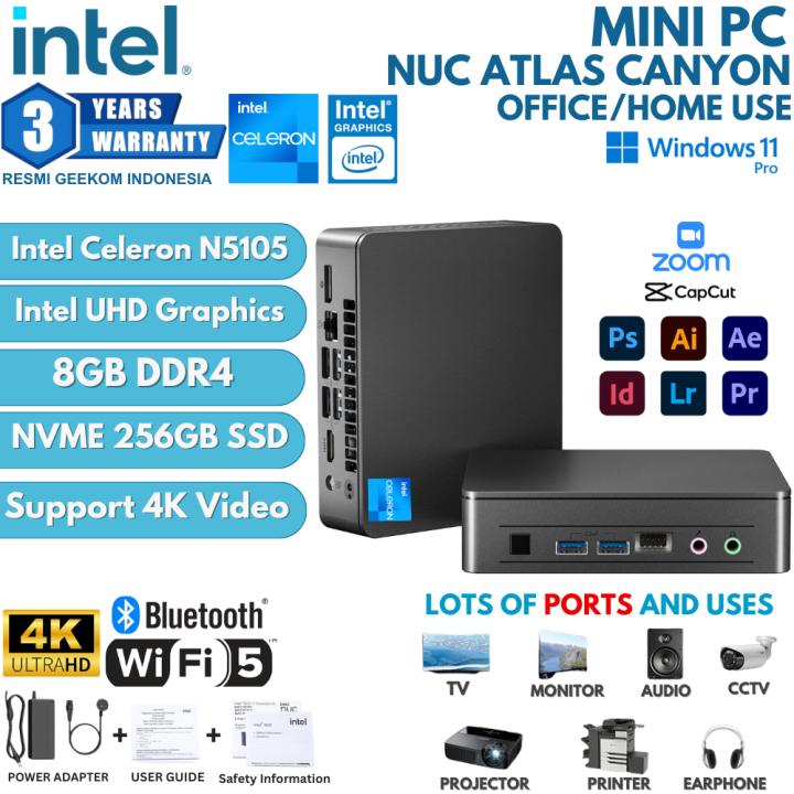 Mini PC Geekom Intel NUC11ATCK4 Mini Pc Atlas Canyon Intel Celeron ...