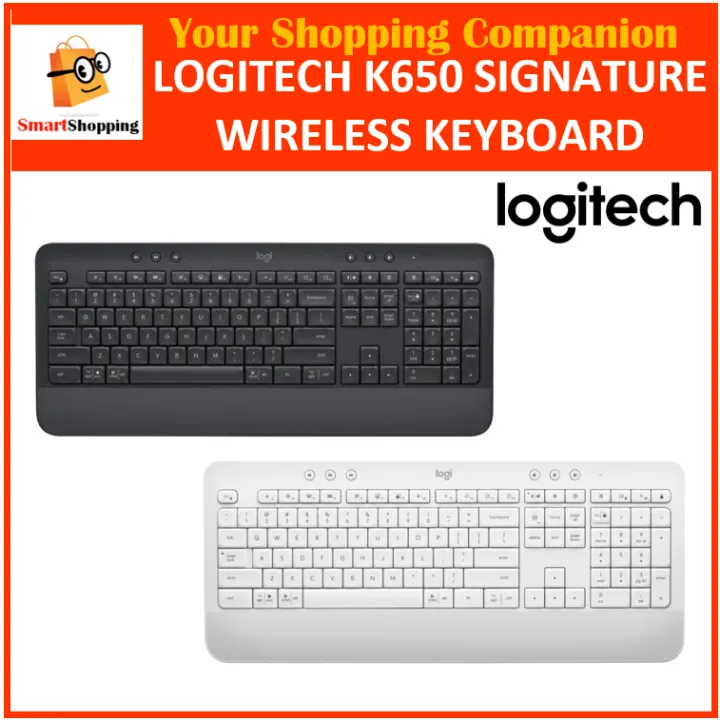 Logitech Signature K650 Comfort Wireless Keyboard Black Off White 1 ...