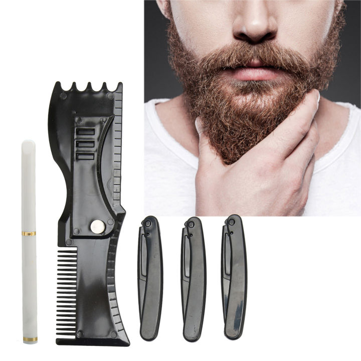 [Mimistar] Beard Shaper Tool Set Trimming Grooming White Barber Pencil ...