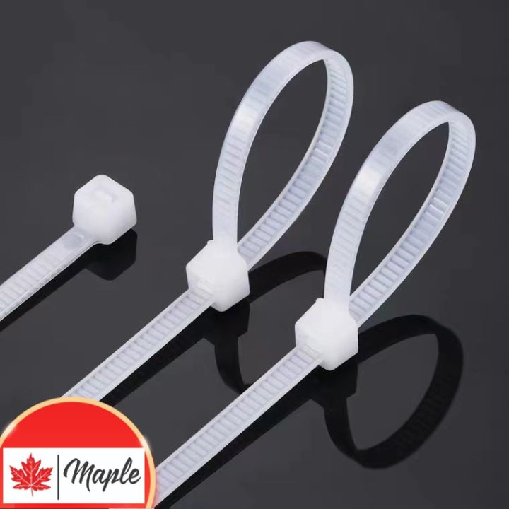(MAPLE SHOP) Cable Tie 50pcs 8x200/8x250/8x300/8x400 White Nylon ZIP ...