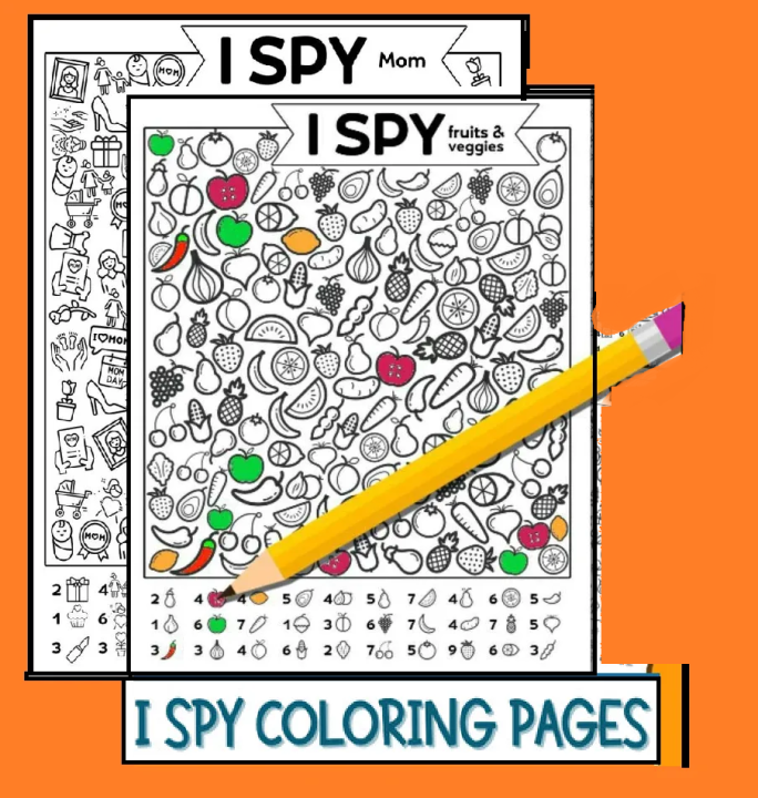 Hidden Picture & I Spy Activity Worksheets for kids and Preschool ...