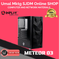INPLAY Meteor 03 BLACK / WHITE Mid Tower Gaming PC Case Black Desktop ...