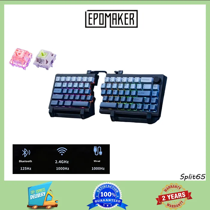 EPOMAKER Split65 Split Customized Mechanical Keyboard Three Mode ...