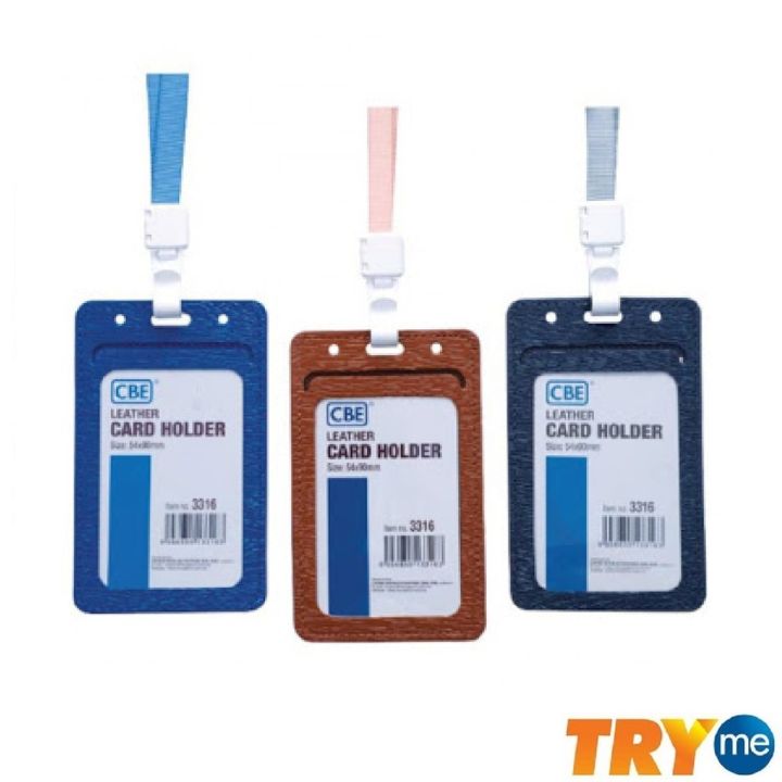 CBE ID Card Holder Set 3316 Leather Card Holder + Lanyard 1's - 3 ...