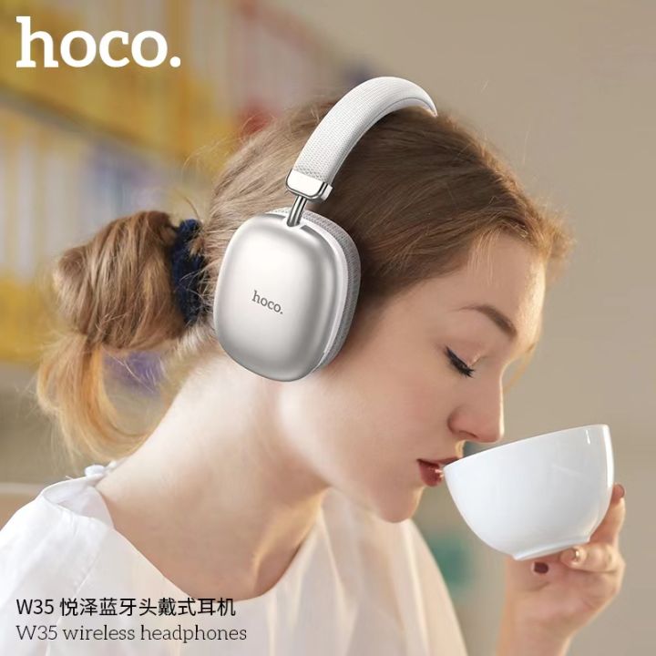 Hoco W35 หูฟัง บลูทูธ คไร้สาย แบบครอบหู รองรับ การเล่นเพลง แบตเตอรี่ ทน ...