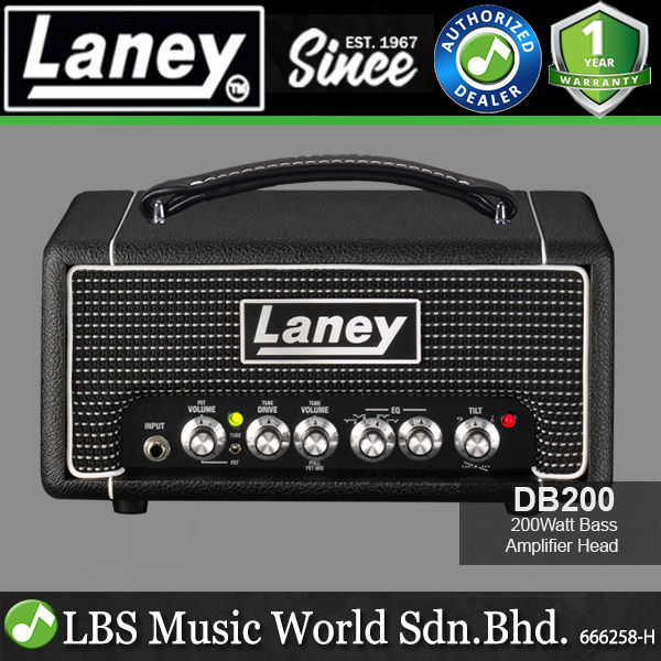 Laney DB200H 200 Watt DIGBETH Tube Amp Bass Amplifier Head (DB200 H ...