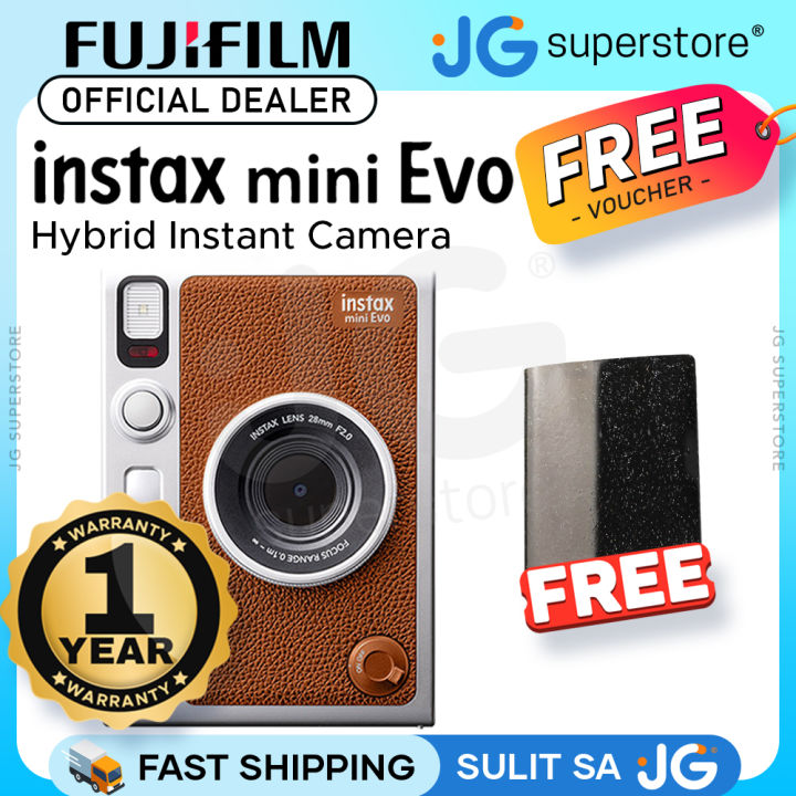 FUJIFILM Instax Mini Evo Hybrid Instant Film Camera with Built-In Mini ...