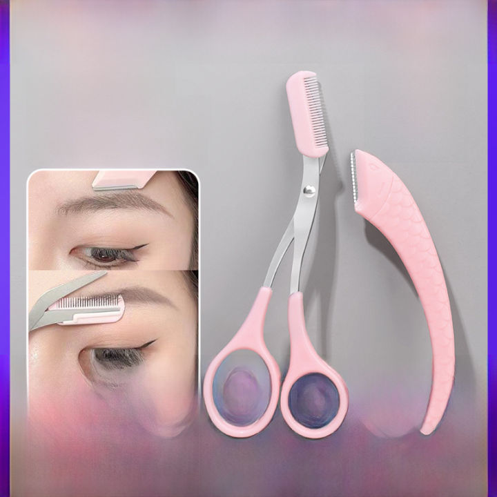 Safety Eyebrow Razor Kit - Beginner-Friendly (Anti-Cut Moon Blade Set ...