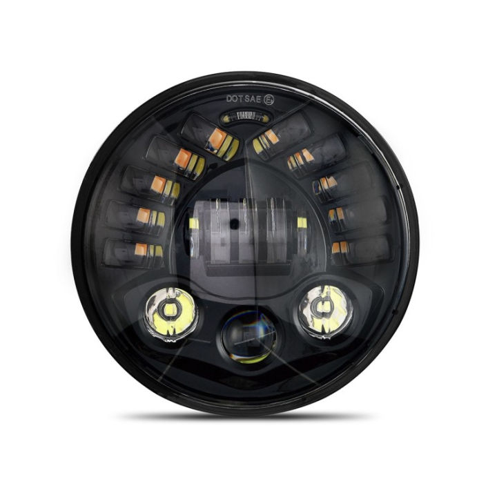 Lampu LED Daymaker Bulat 5.75 inch 16 Titik Custom Harley, Tiger, CB ...