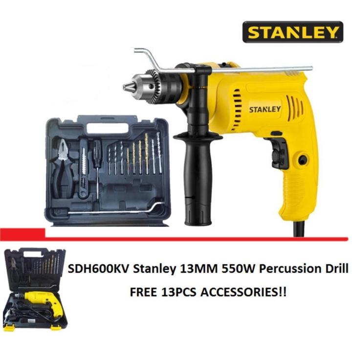 STANLEY SDH600KV-B1 13MM HAMMER DRILL with 13pcs Tool Set | Lazada
