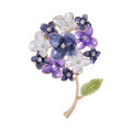 Fashion Crystal Flower Brooch Lapel Pin Rhinestone Jewelry Female ...