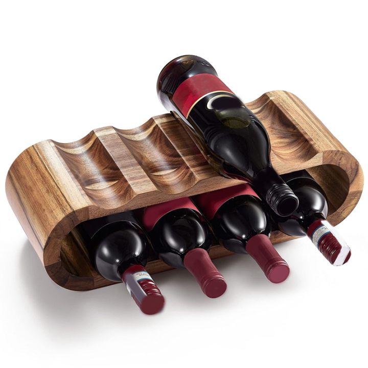 Wine Racks Countertop Bottle Holder- 2 Tier 8 Bottle Wood Wine Storage ... Wine Racks Countertop Bottle Holder- 2 Tier 8 Bottle Wood Wine Storage ...