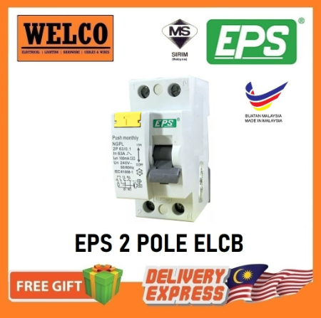 EPS 2 POLE EARTH LEAKAGE CIRCUIT BREAKER [ELCB] 20A, 25A, 40A, 63A ...