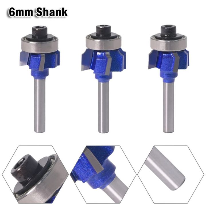 6mm Shank Round Over Edge Forming Router Bit R1 R2 R3 Woodworking ...