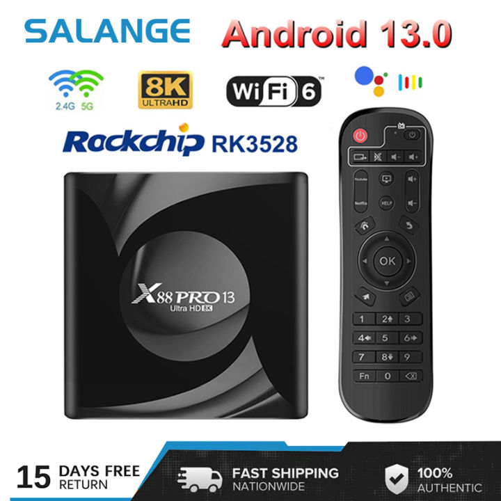 Smart TV Box X88PRO 13 Rockchip3528 8K OTA Upgraded Android 13 Media ...