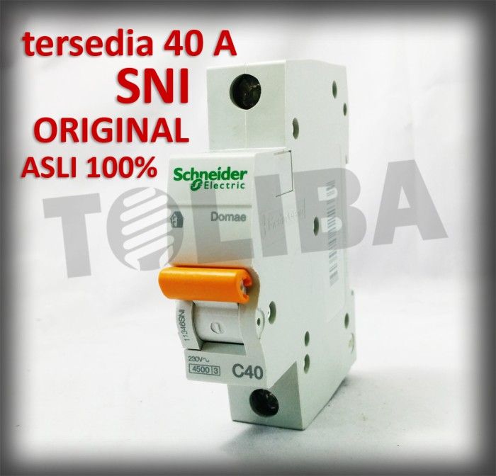 mcb schneider 1phase 1P 40a SNI mcb listrik schneider 40ampere / mcb ...
