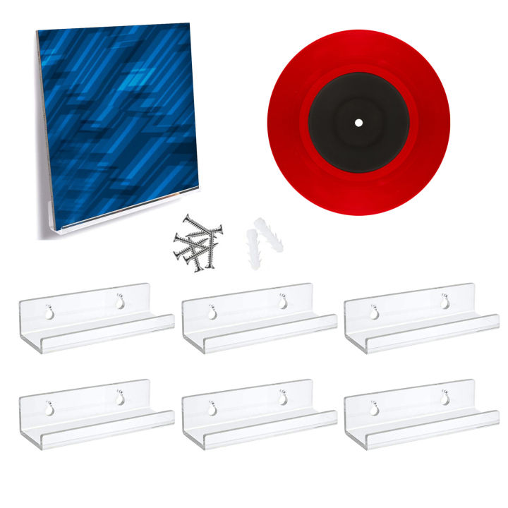 Acrylic Record Display 4 Inch Record Shelf Modern Clear Acrylic Vinyl ...