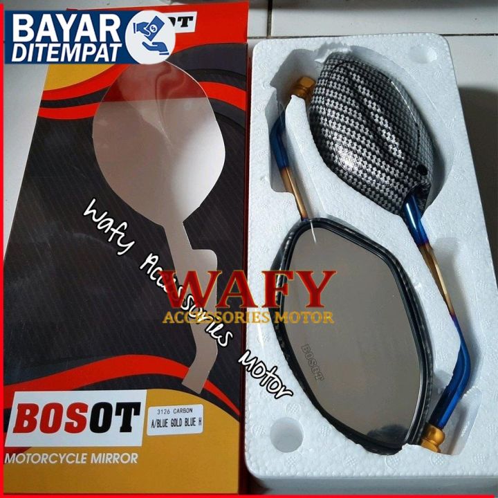 Spion Beat Carbon 2 Tone Universal Semua Motor Honda Wafy Aksesoris ...