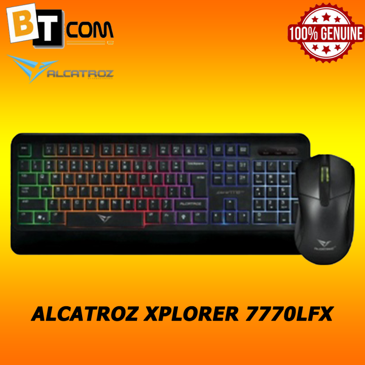 Alcatroz Xplorer 7770LFX Wired Keyboard and Mouse with LED Effects ...
