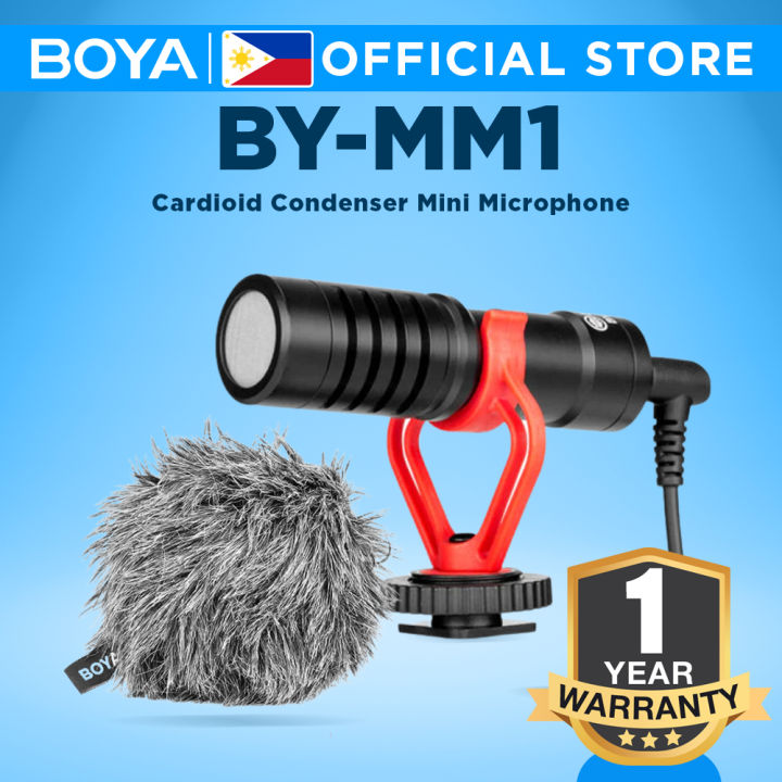 Boya BY-MM1 Compact On-Camera Smartphone Video Microphone for Youtube ...