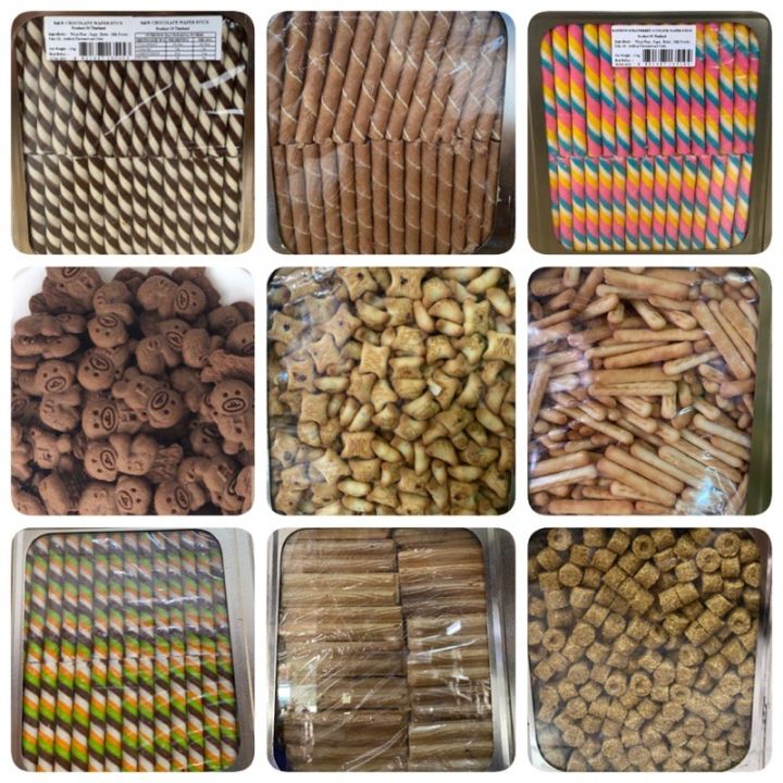 [500gram] Biskut Wafer Stick/Wafer roll (Biscuit Choco Bear/Jari/Teddy ...