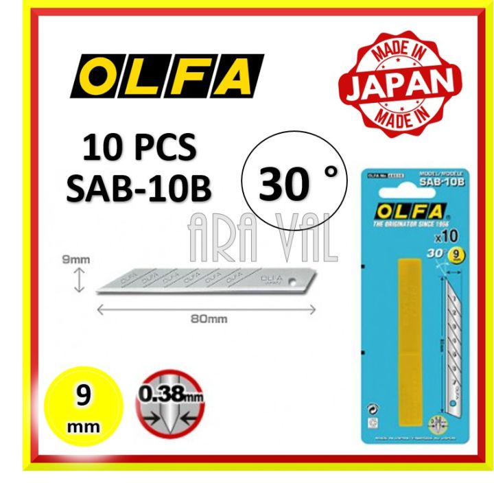 Olfa Blade SAB-10B 9MM graphics Blade 30° Angle Blade | Lazada PH