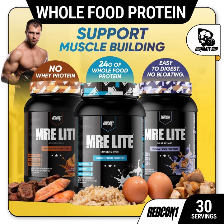 Redcon1, MRE Lite, Whole Food Protein, Protein Powder, Various Flavours ...