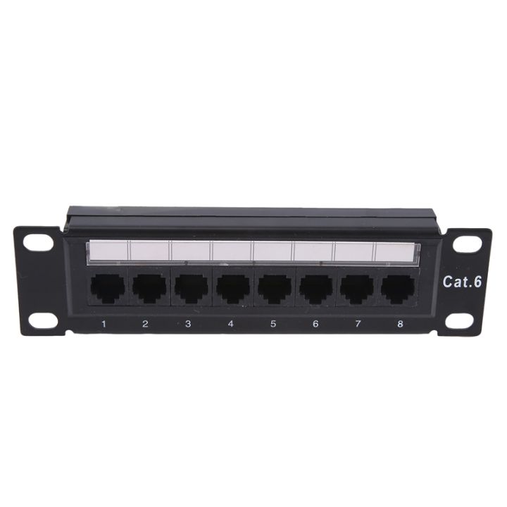 【DNH】-CAT6 8 Ports Patch Panel Rack Network 10 Inch 1U Rack Mount with ...