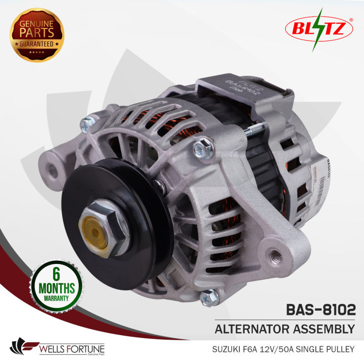 SUZUKI F6A 12V / 50A SINGLE PULLEY BLITZ ALTERNATOR ASSEMBLY 6 MONTHS ...