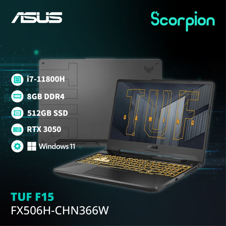Asus TUF F15 FX506H-CHN366W Gaming Laptop（Aeon Credit Services-36 ...