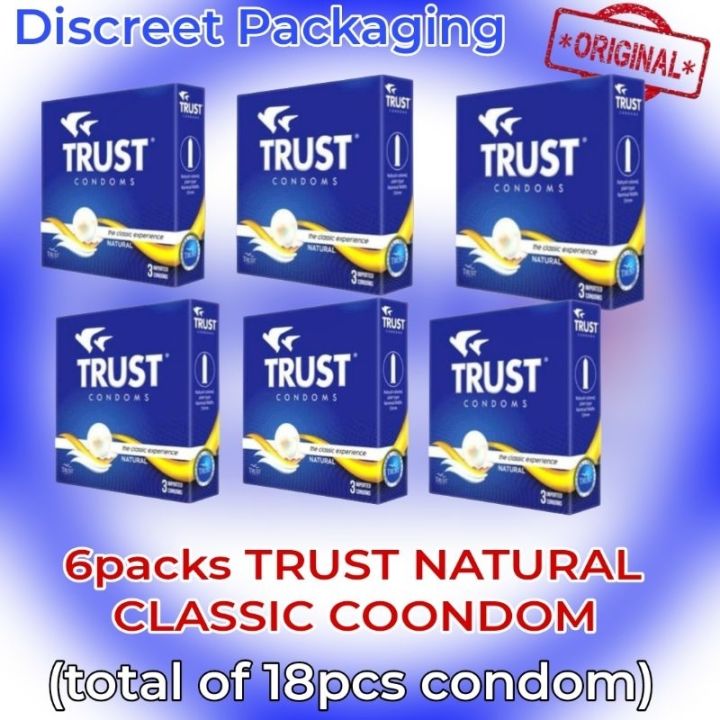 TRUST CONDOM NATURAL (6packs)DISCREET PACKAGING | Lazada PH