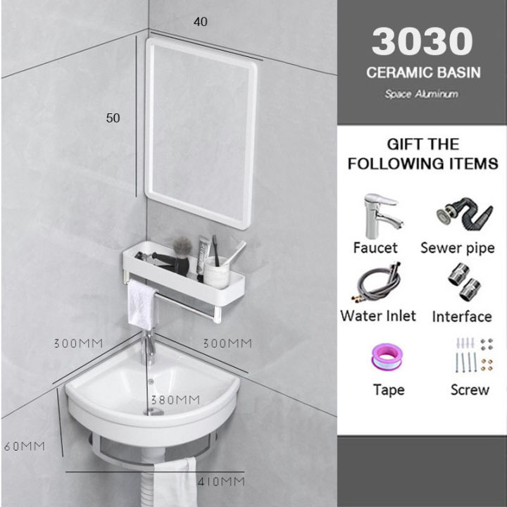 Triangle Basin Wash Basin for home hotel hotel hanging basin bathroom ...