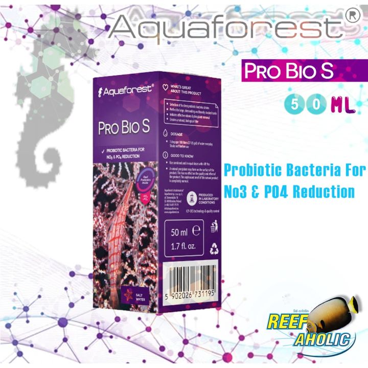 Reef-Aholic Aquaforest Pro bio S 50 Ml แบคทีเรียสำหรับตู้ปลาสวยงามทั้ง ...