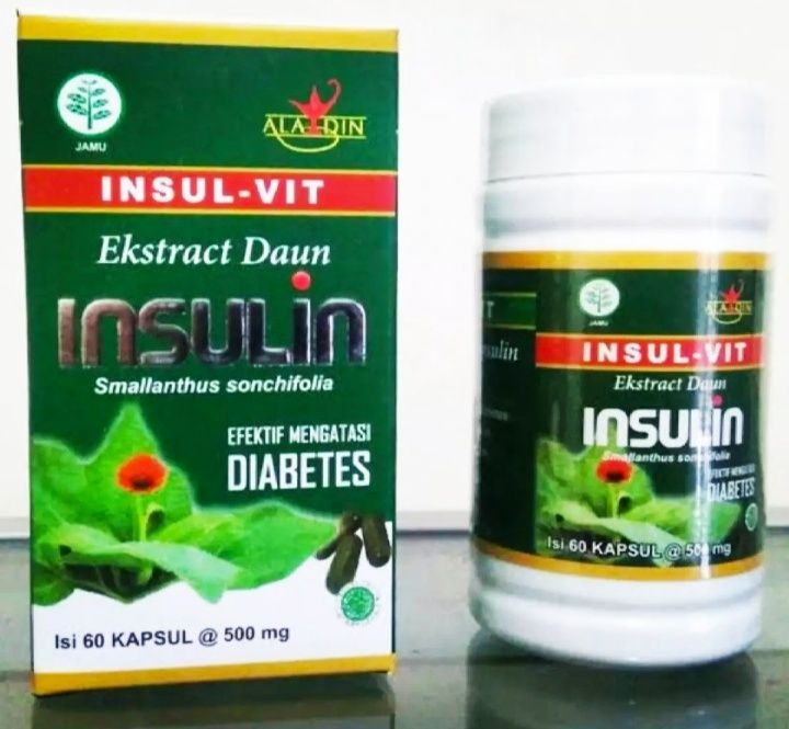 KAPSUL DAUN INSULIN ash shihah insulin aladin atau INSUL VIT Insulvit ...