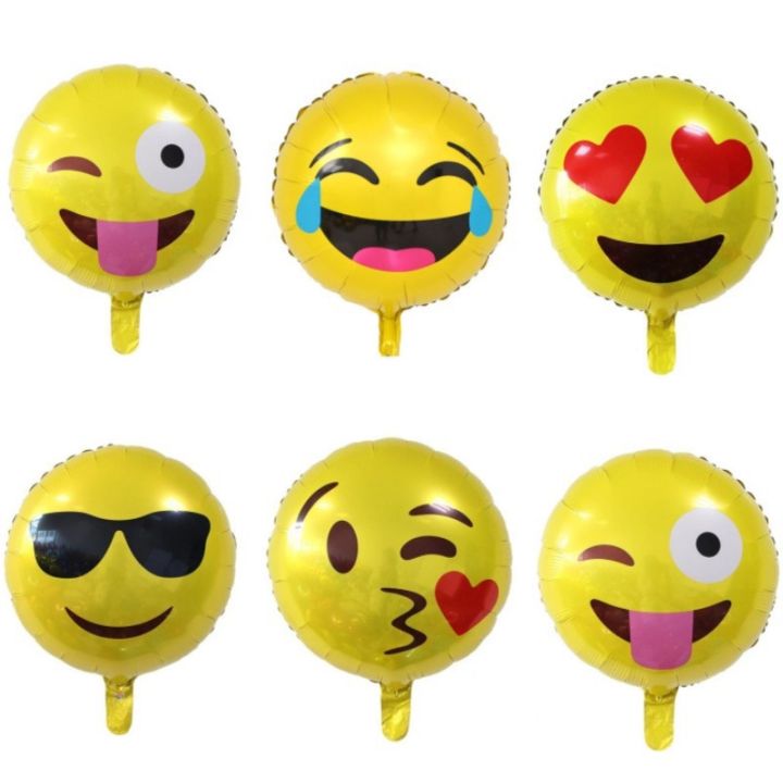 Emoticons/ Emoji Smiley Balloons 1pc ONLY 18" inch LOL Joking JK Face ...