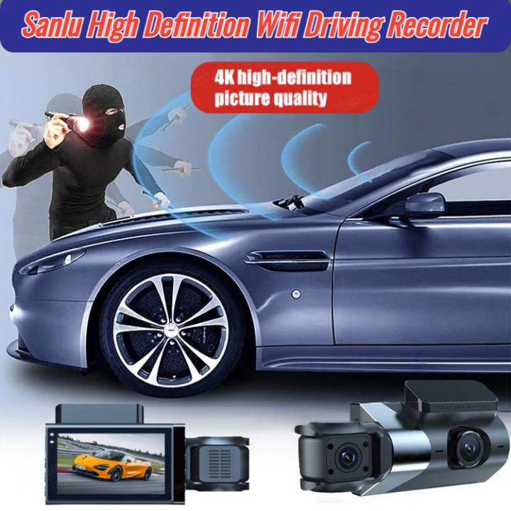 Sanlu High Definition Wifi Driving Recorder 4k 24 Hours Record Dashcam ...