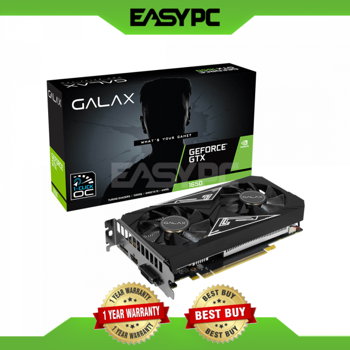 EasyPC | Galax GTX 1650 EX Plus 1-Click OC 4gb 128bit GDdr6 Gaming ...