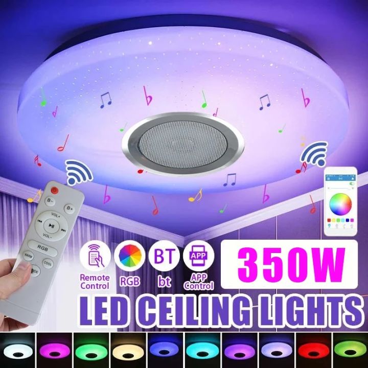 Modern LED Starlight RGB Music Light Home Bedroom Lamps Smart Ceiling ...