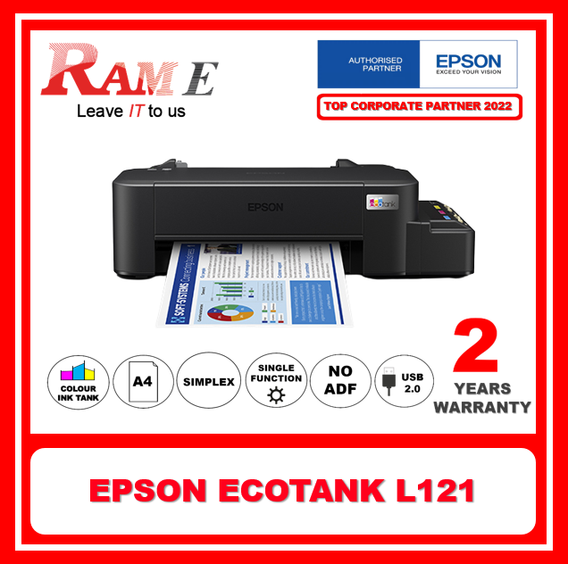 Epson EcoTank L121 A4 Colour Ink Tank Printer | Lazada Singapore