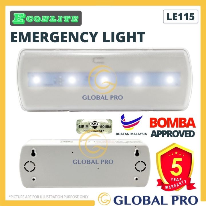 ECONLITE LE-115 SMD LED Emergency Light Surface Type Sirim Approved ...