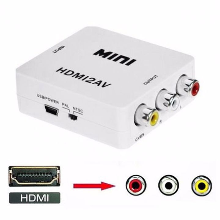 HDMI2AV Converter Mini Adapter HDMI To AV RCA CVBS 1080P HD Video ...