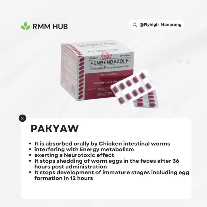 PAKYAW Fenbendazole Dewormer Tablet | Lazada PH