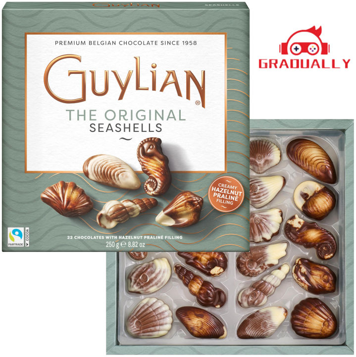 Chocolate Seashells, 22 Gourmet Hazelnut Praline Truffles by , Assorted ...