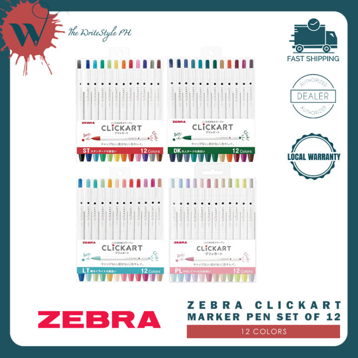 Zebra Clickart Marker Pen (Set of 12) | Lazada PH