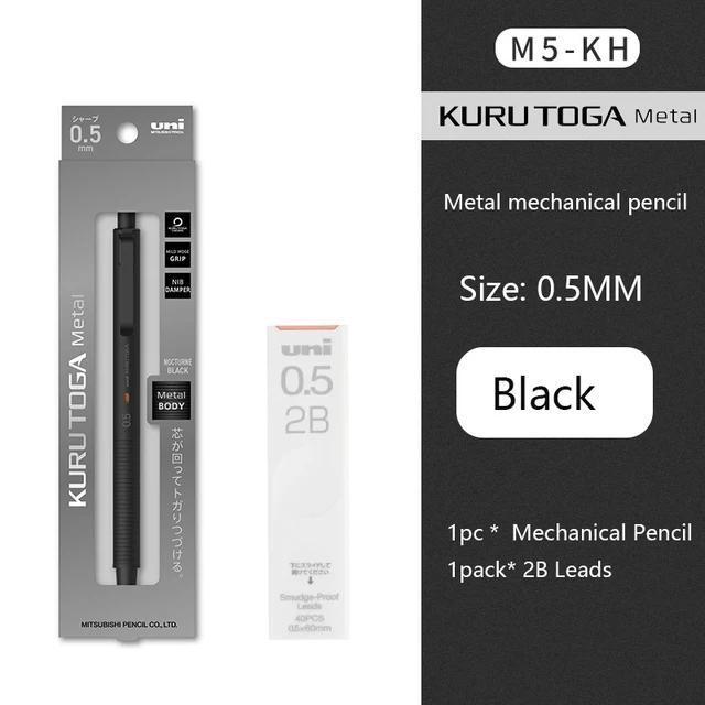 Uni kurutoga kim loại bút chì cơ khí m5-kh xoay tự động 0.5mm lapices không dễ dàng bị phá vỡ ...